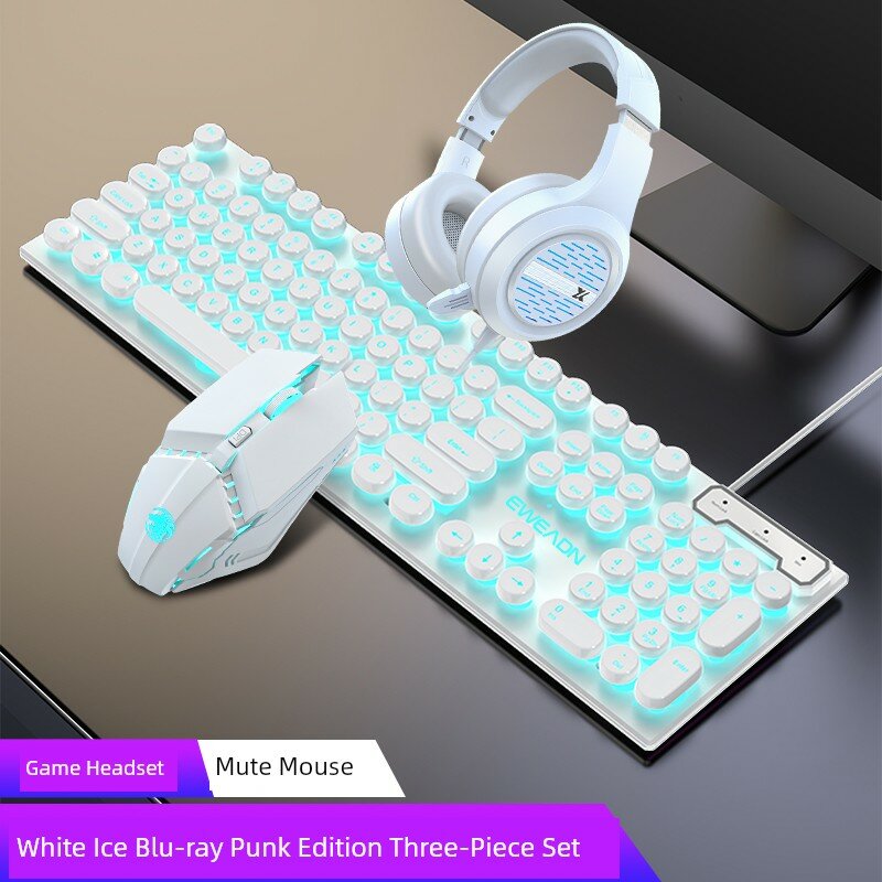 Комплект клавиатуры и мыши Forerunner GX30 с настоящим механическим ощущением, проводные клавиатура и мышь для