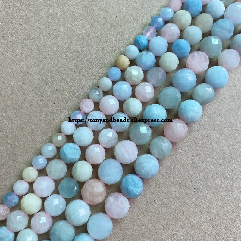 Бусины Tony and Beads фиолетовый аметист 7 дюймов 6 8 10 мм 6mm 29 to 31pcs, Morganite