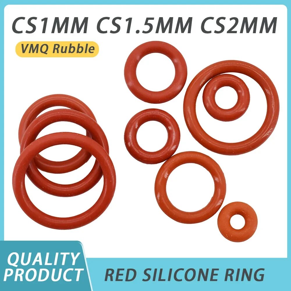 Силиконовые кольца M6*2, OD 8mm, CS 2mm, 100шт