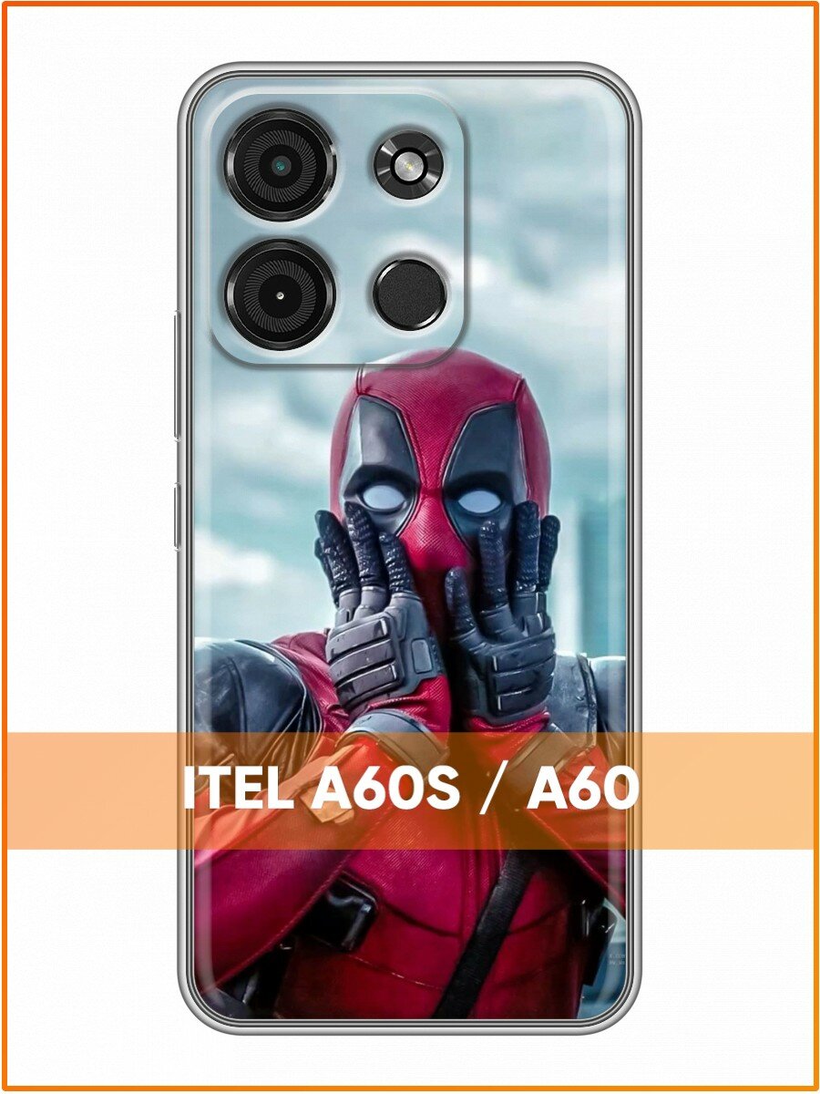 Чехол для Itel A60 4G, Itel A60s 4G с принтом для мальчиков с Дэдпулом (Ител А60 4G, Ител А60с 4G)