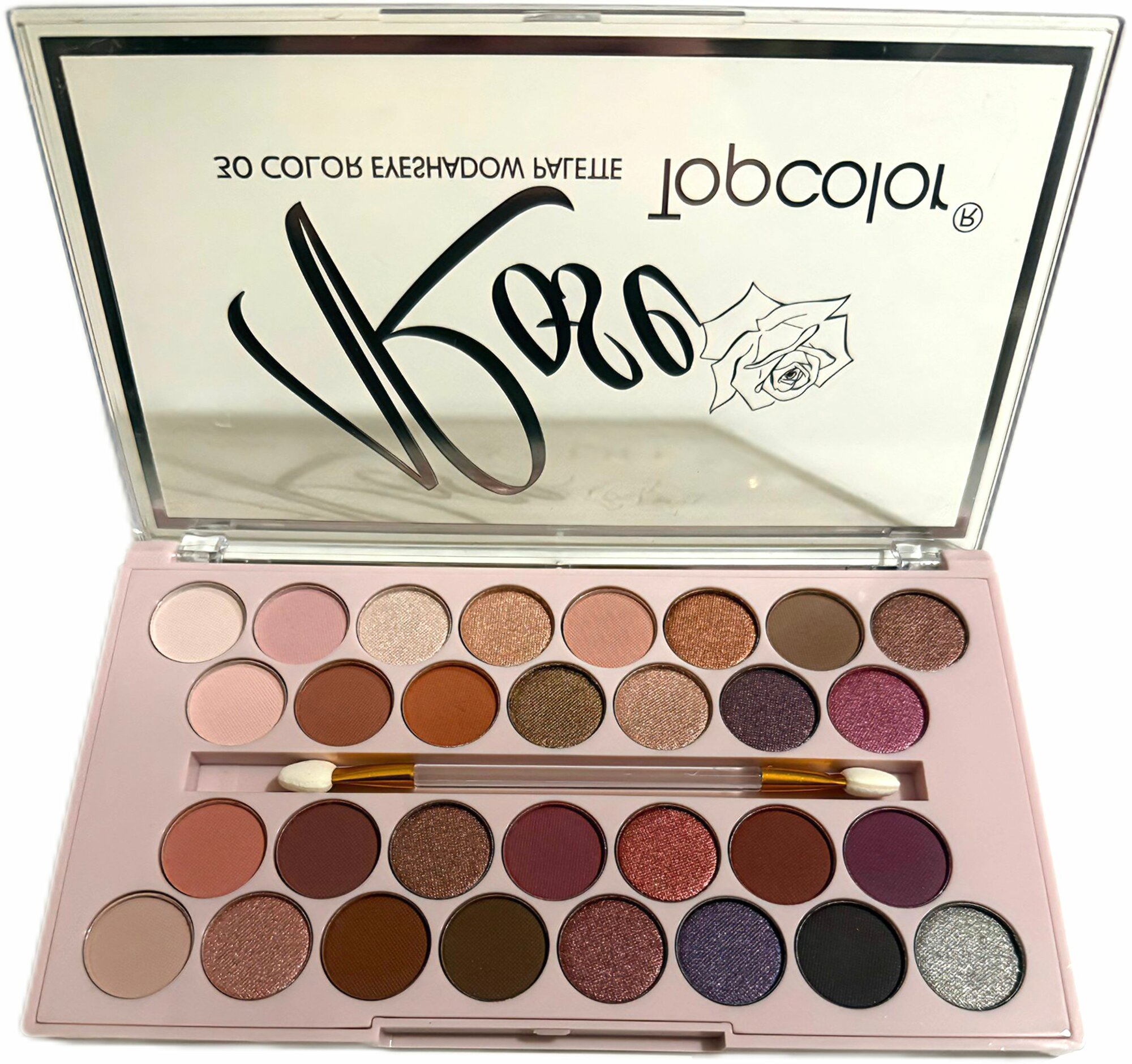ROSE TOPCOLOR Палетка теней 30 Colors Тон 02