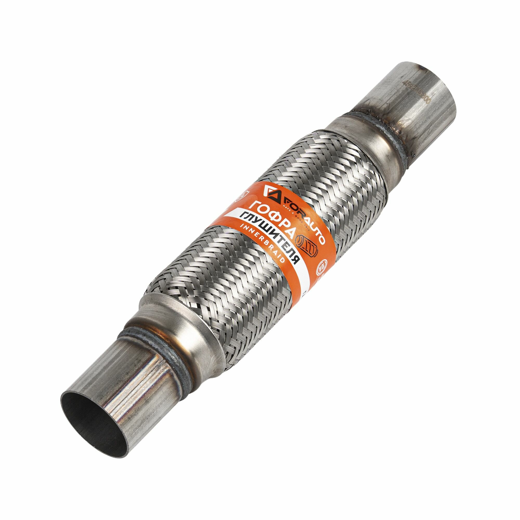 Гофра глушителя (45 x 200 х 300) 3-х слойная INNERBRAID с трубками