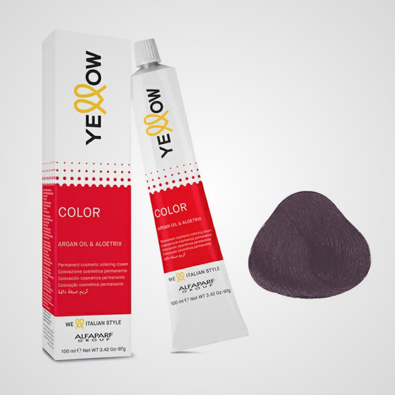 Ye Color Перманентная крем краска 5.22S 100 мл YELLOW PROFESSIONAL Ye Color Permanent Coloring Cream Краска 100 мл