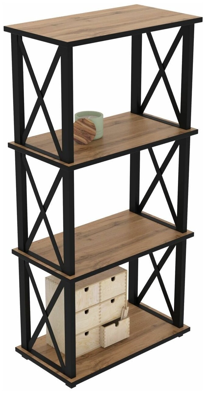 Стеллаж Лофт-4, 50х30х112 Дуб Вотан