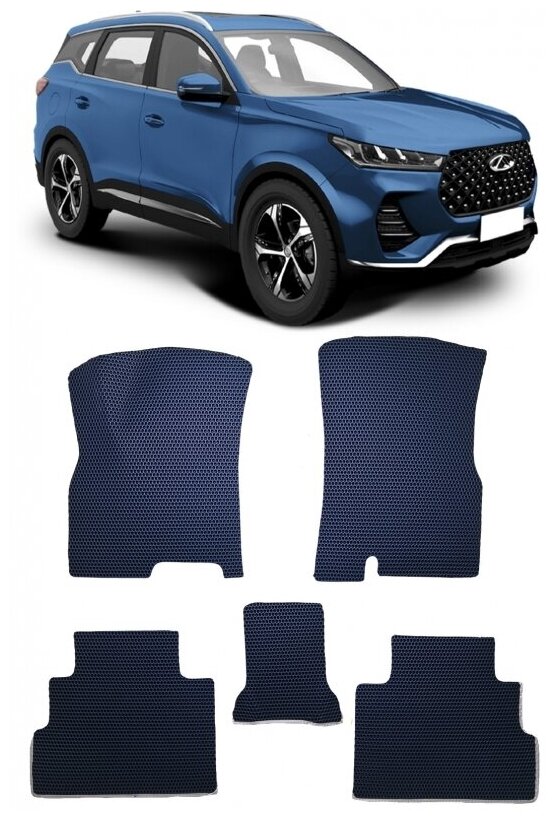 Chery Tiggo 7 Pro I 2020 - н. в. коврики EVA Smart В салон и багажник