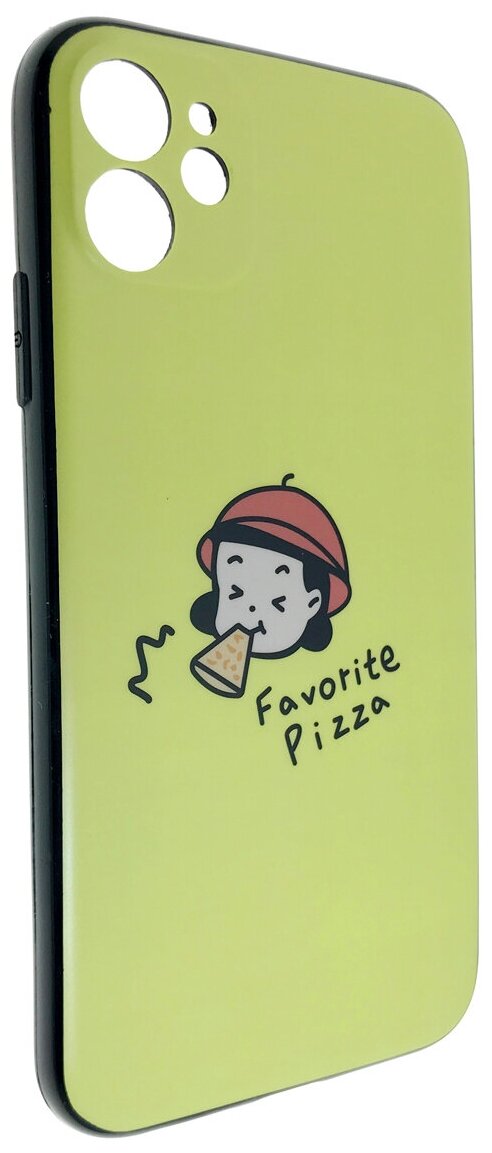 Чехол на смартфон iPhone 11 накладка детская силиконовая с закрытыми кнопками и ламинированным прикольным рисунком для молодежи веселые персонажи