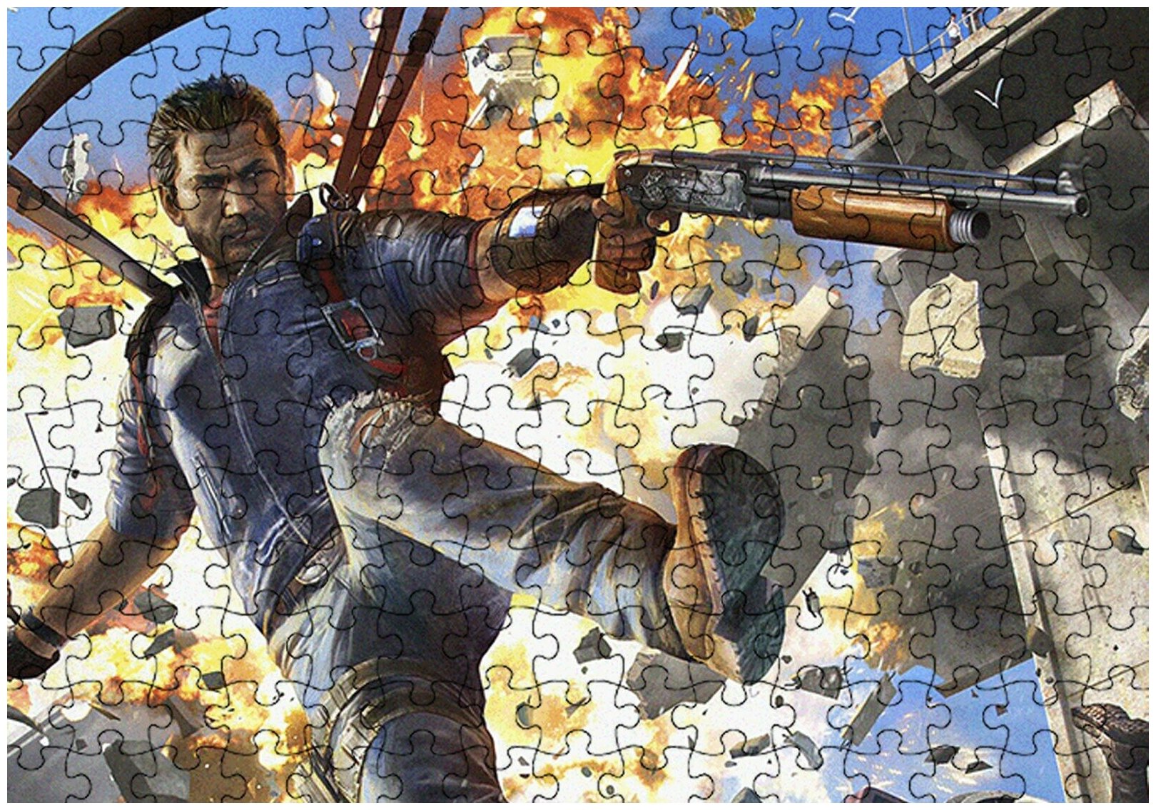 Пазл картонный А4: модель Just cause - 1