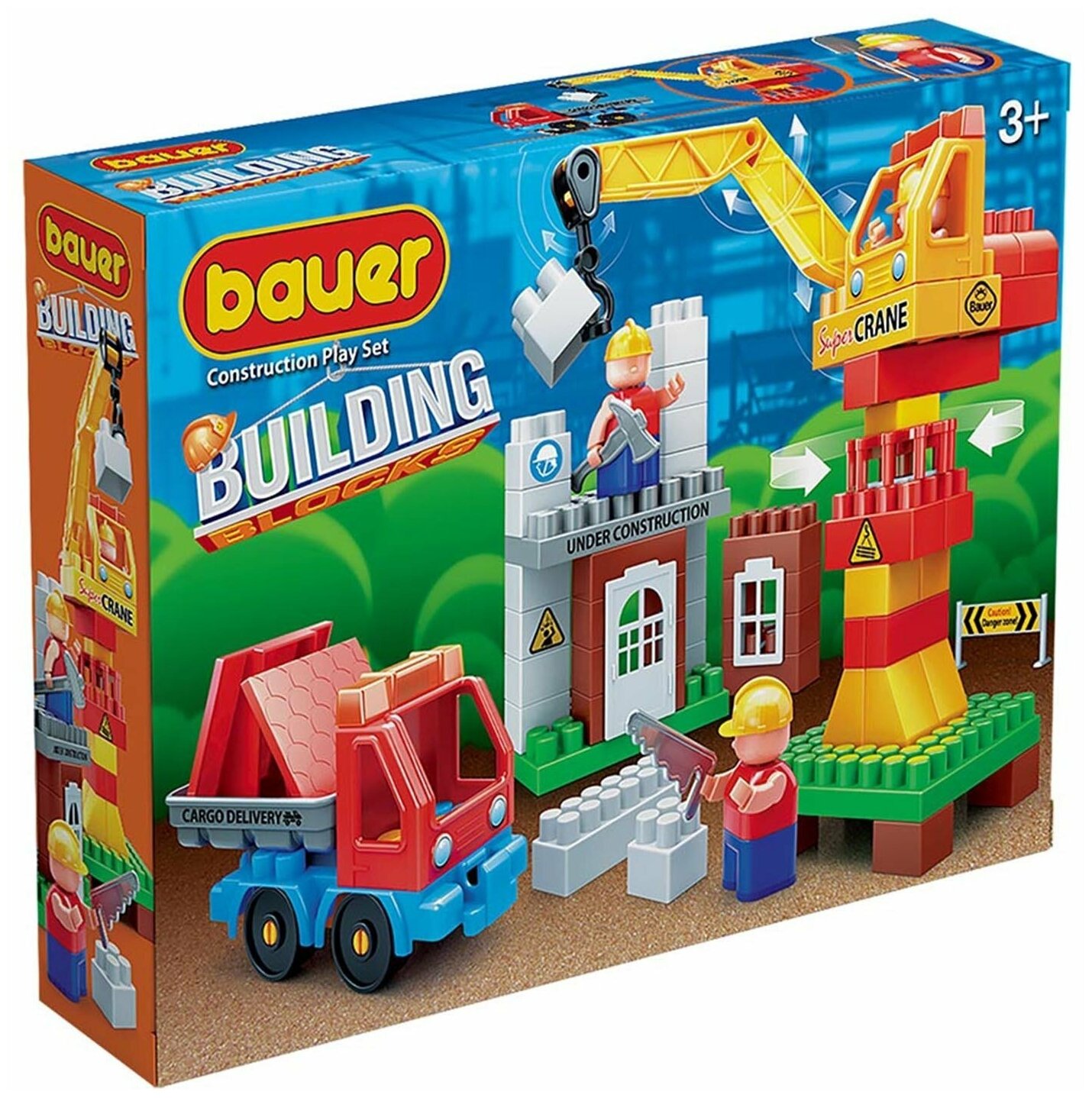 Конструктор Bauer "Стройка" 660, 96 деталей, игровой набор, для девочек и мальчиков, от 3 лет