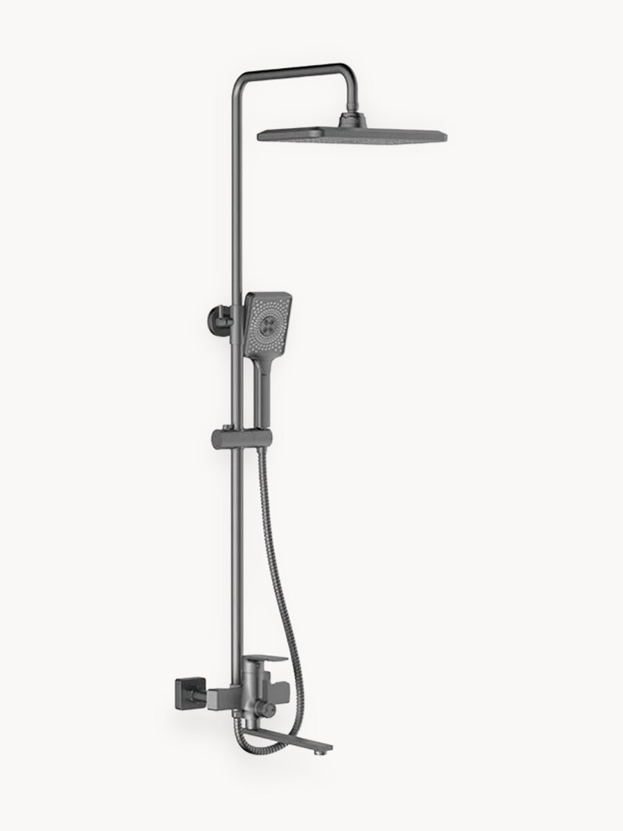 Душевая стойка со смесителем FRAP H71-9 F2471-9 латунь, оружейная сталь