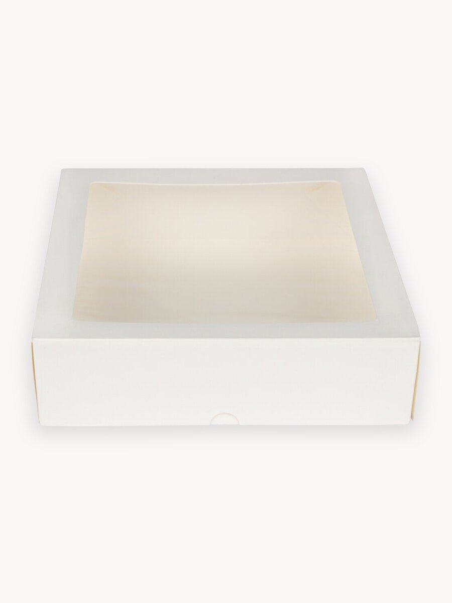 Кондитерская коробка для торта с окном "S-CHIEF" BFC-020, 20x20x4.5 см