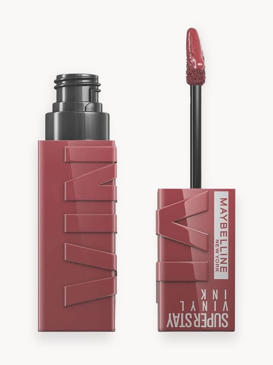 Maybelline New York Помада для губ Super Stay Vinyl Ink, 40 Witty, жидкая стойкая сияющая, 4.2 мл