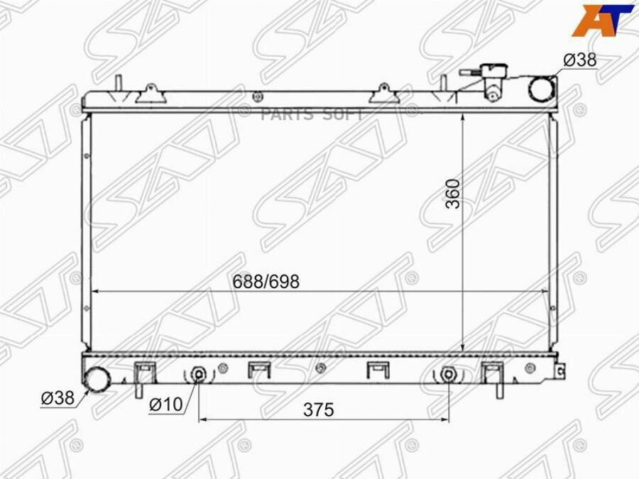 Радиатор Subaru Forester 02-08 / Impreza 00-07 SAT SB0001-02 | цена за 1 шт