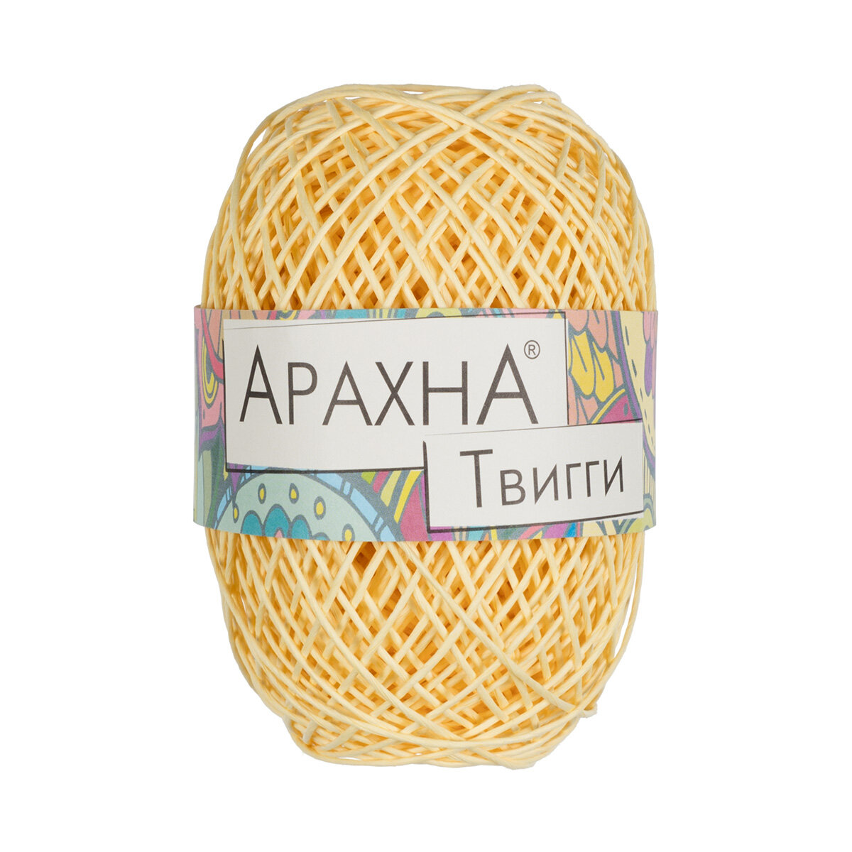 Пряжа ARACHNA "Twiggy" 100% целлюлоза 50 г 80 м №05 св. желтый
