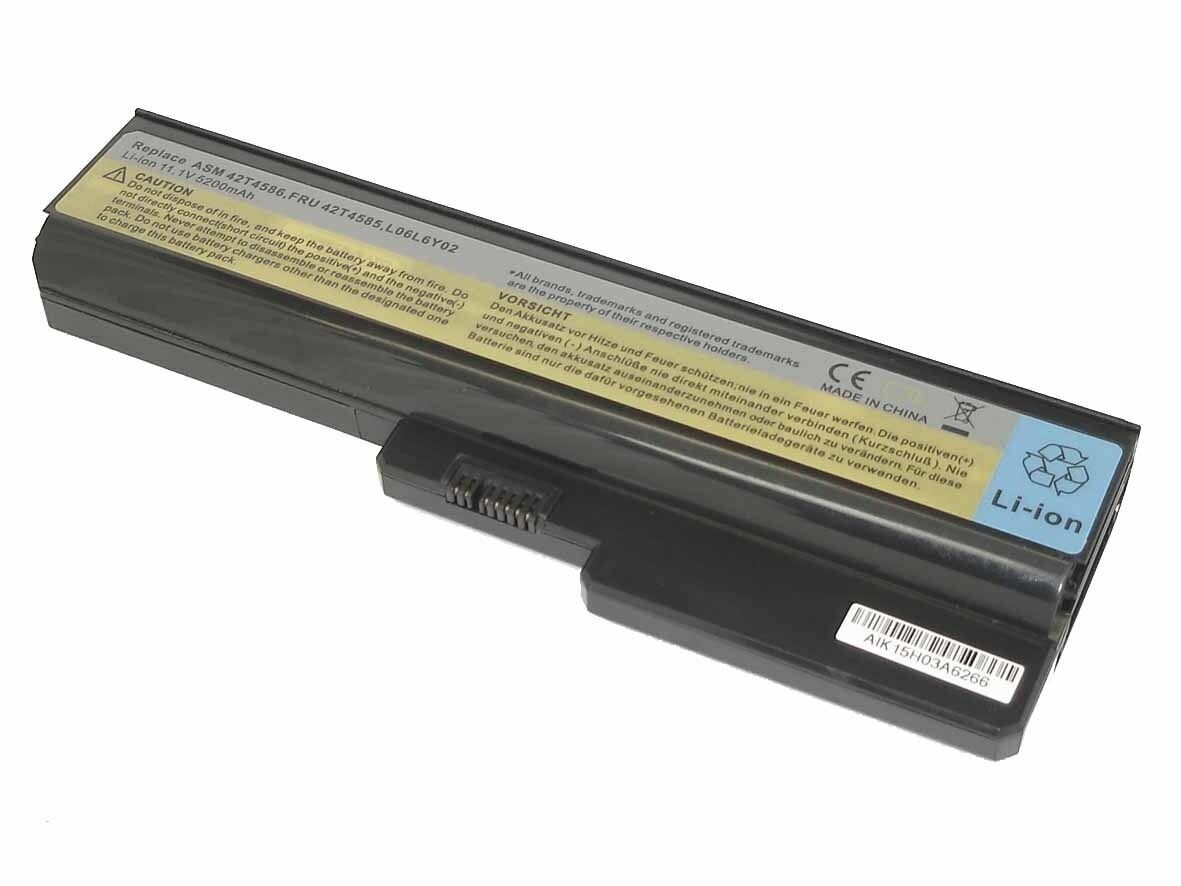 Аккумулятор для ноутбука Lenovo L08S6Y02, L08S6C02, L08N6Y02, L06L6Y02, 11.1V, 5200mAh, код mb012156