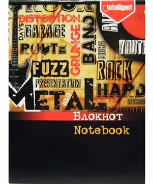Хатбер ВВ-177-3 Блокнот А6 32 листа Music, на скрепке, внутр. блок клетка (10/600)