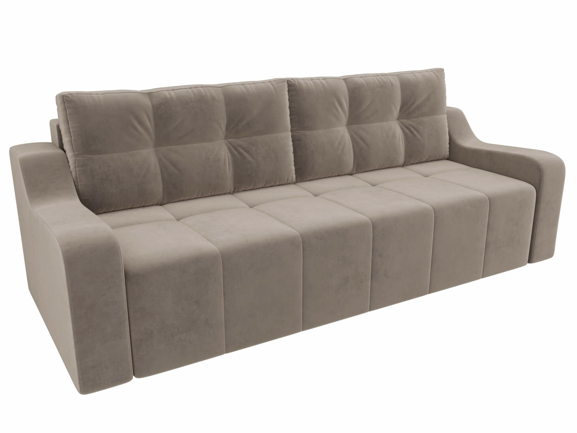 Artum Прямой диван Итон велюр коричневый