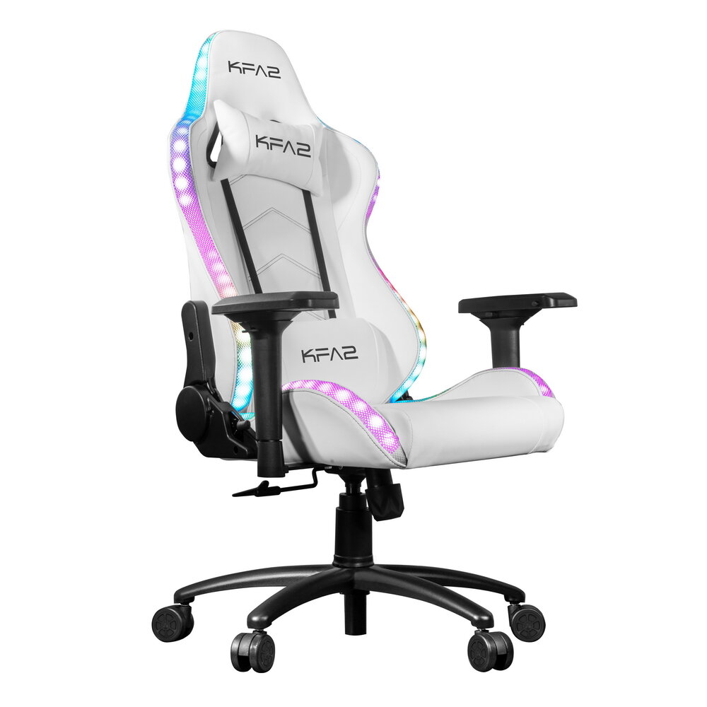 Игровое кресло KFA2 KFA2 Gaming Chair 01 RGB SE White уц-1 With RGB remote control