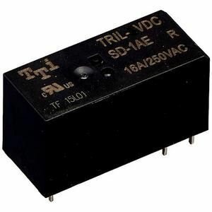 TRIL-24VDC-SD-1AE-R, миниатюрное 24VDC, 16А, 1группа переключения, TTI