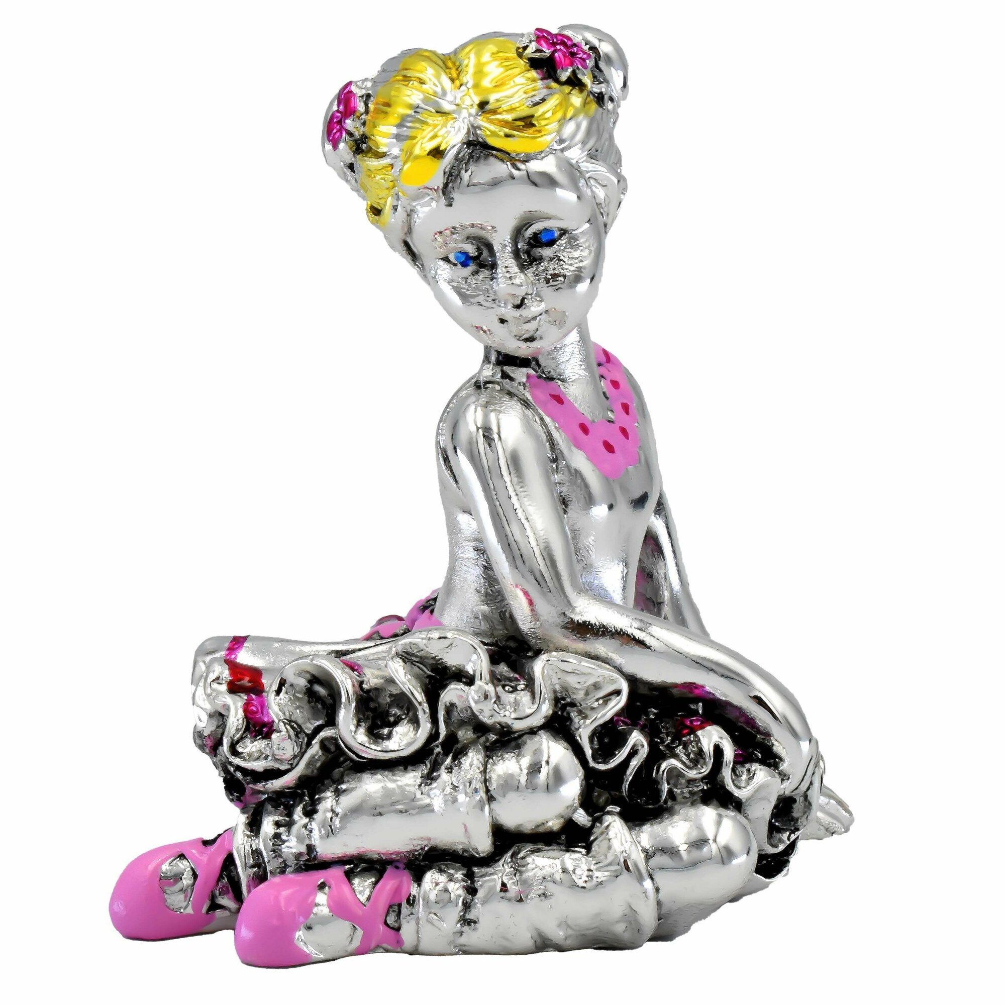 Статуэтка "Нежная балерина" / с серебрением / 7 см / Италия ArtBe / 279AD