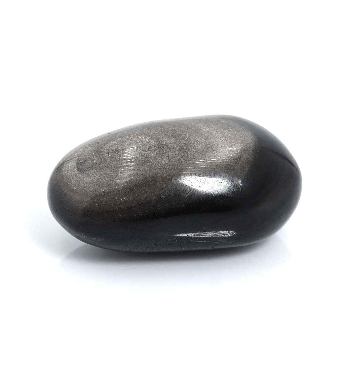 Обсидиан Серебристый галтовка, натуральный камень/минерал (15-20 г, 22-27 мм)