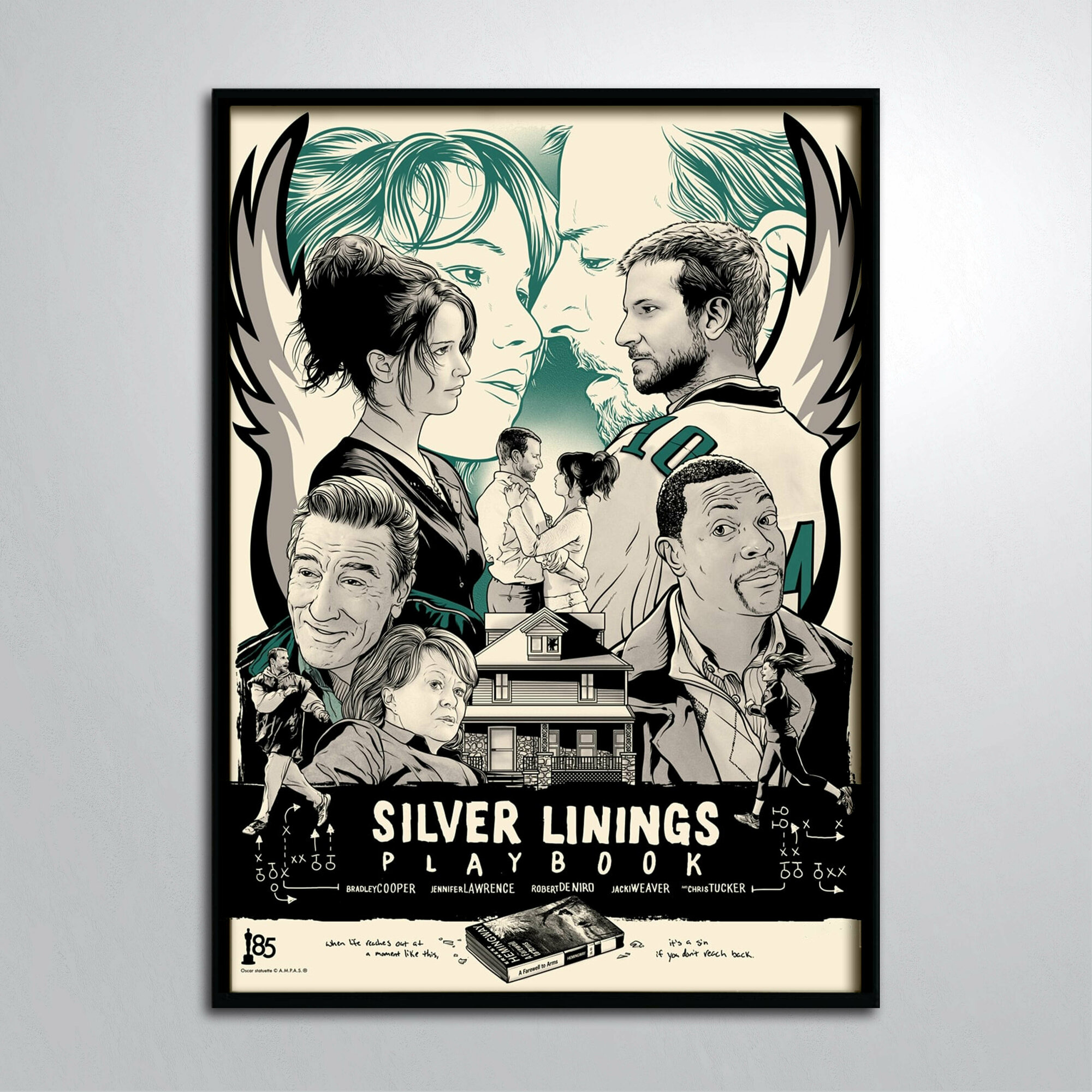 Постер без рамы/Мой парень — псих Брэдли Купер Дженнифер Лоуренс Арт Silver Linings Playbook