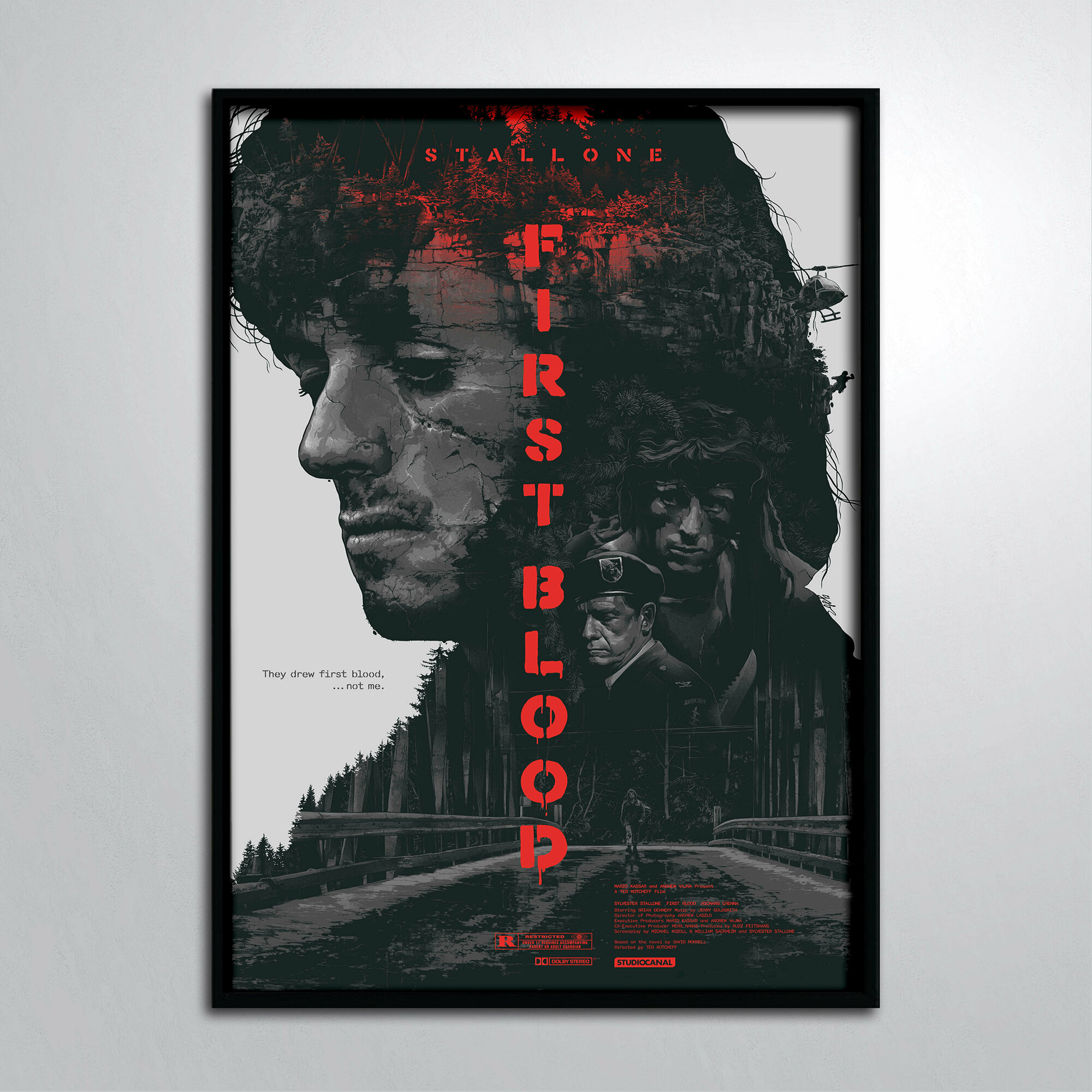 Постер без рамы/Рэмбо Первая кровь Сильвестр Сталлоне Граффити Арт First Blood