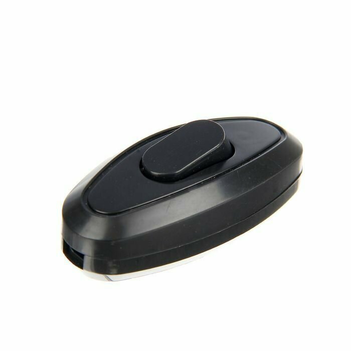 Выключатель на шнур, для бра, 6А 250В, черный, TDM