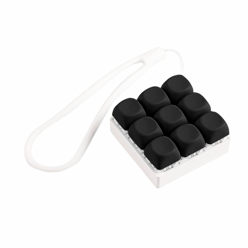 Диагональный крючок с 9 клавишами без легкой крышки кнопки декомпрессии keycap-черный