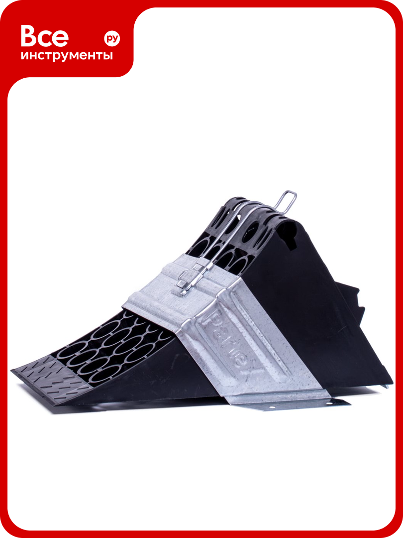 Противооткатный комплект упор Partex пластиковый, 160 мм, черный, кронштейн для упора НФ-0000548, остановки