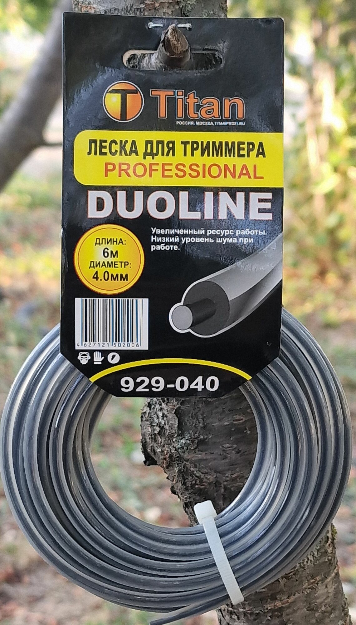 Леска для триммера 6м*4мм DUOLINE TITAN 929-040