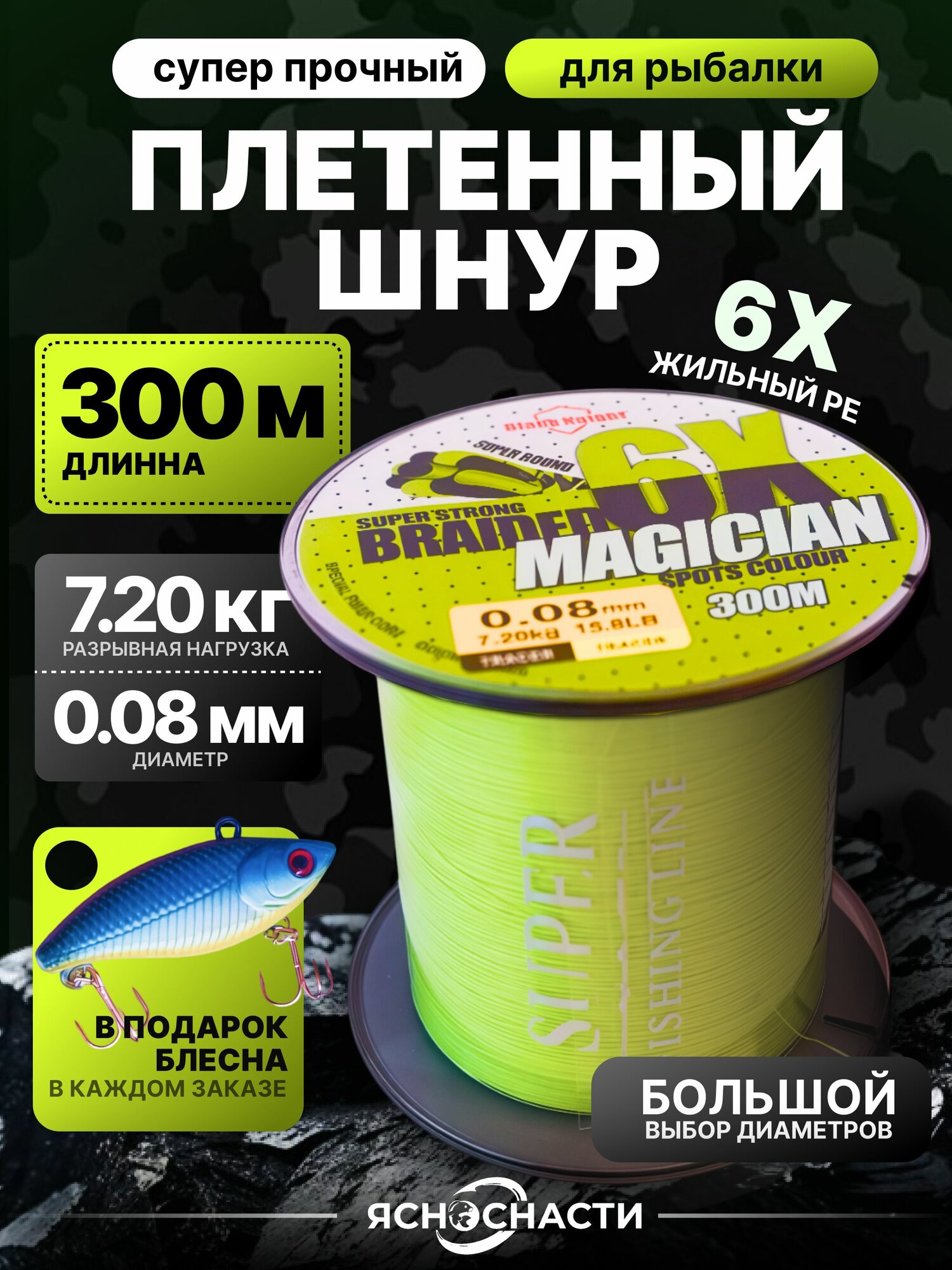 Плетеный шнур для рыбалки