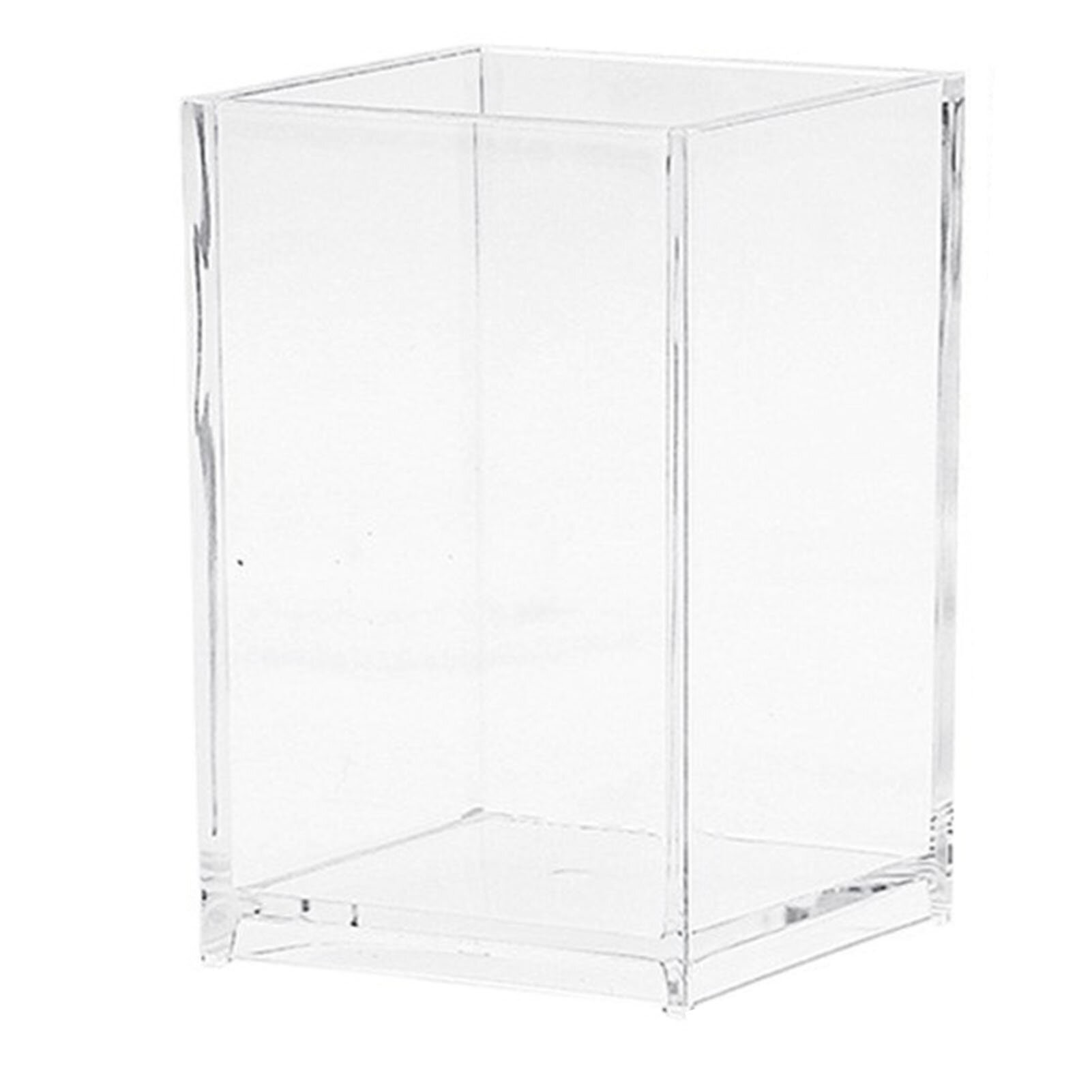 Карандашница прозрачная ручка стакан акриловый большой емкости многоцелевой стационарный органайзер для макияжа кисти настольный офис