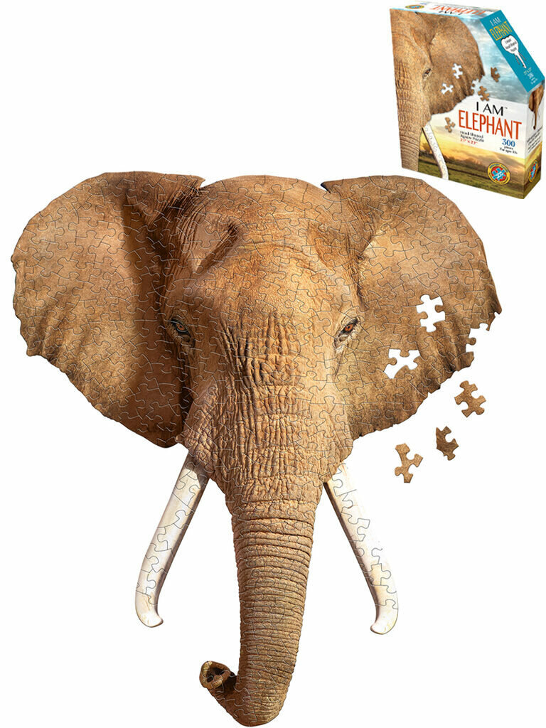 Контурный пазл Prime 3D 300 деталей, 53х58 см, "Слон"