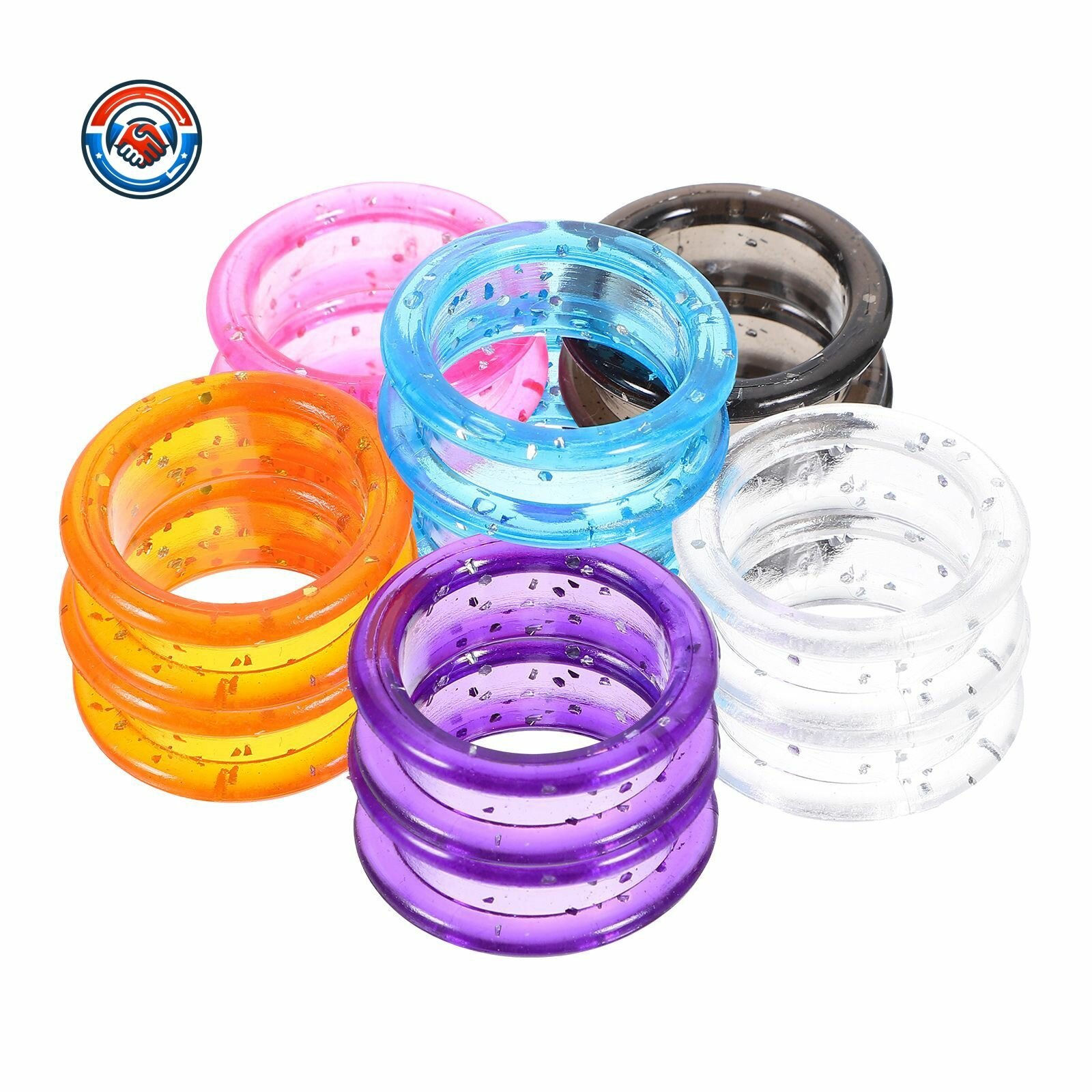 Силиконовые кольца-прокладки для ножниц, 12 шт, универсальные анатомические вставки для комфортной стрижки животных и длительной работы, цветные мягкие держатели пальцев