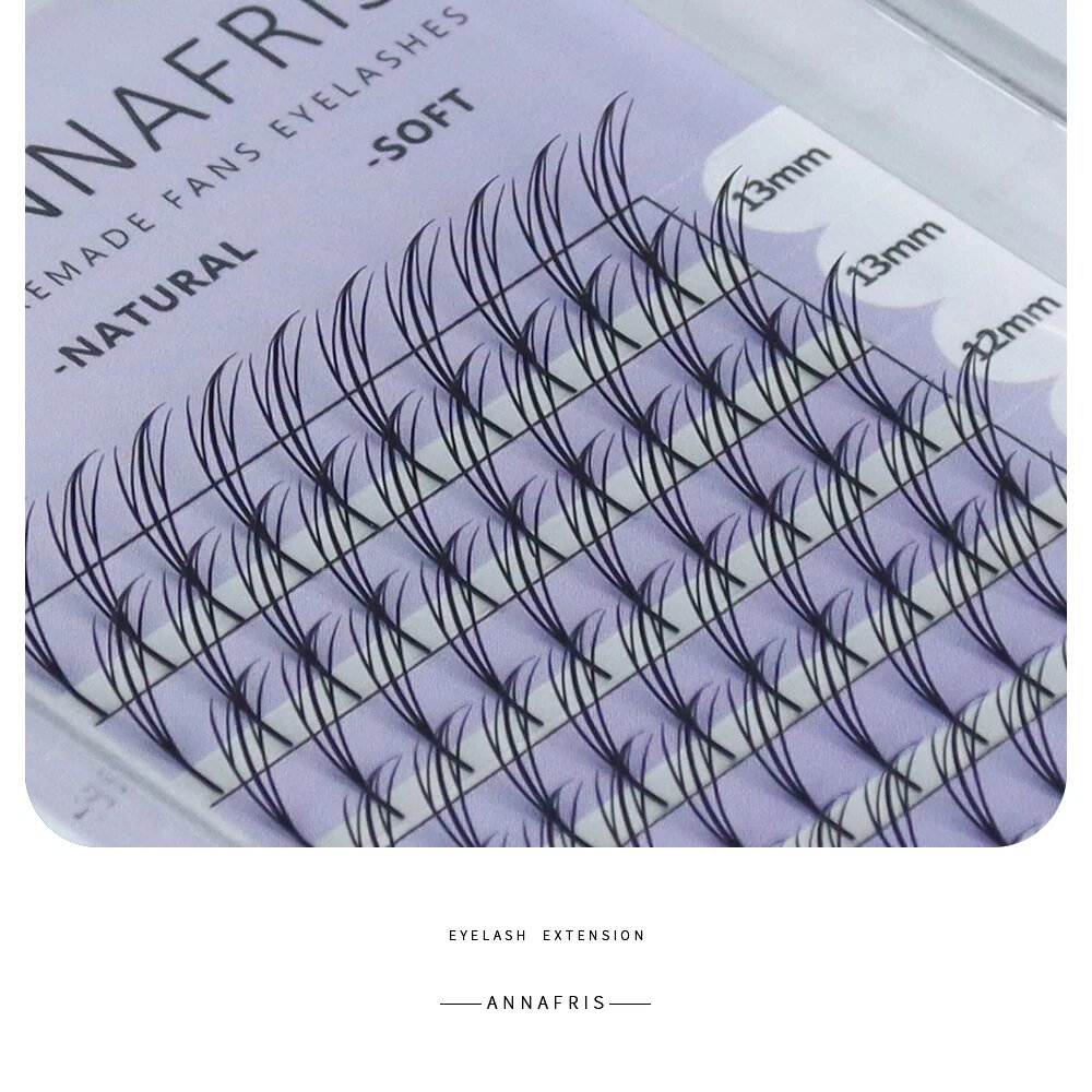 ANNAFRIS веера для наращивания ресниц D изгиб 9-13 Mix Comic Elf Lashes