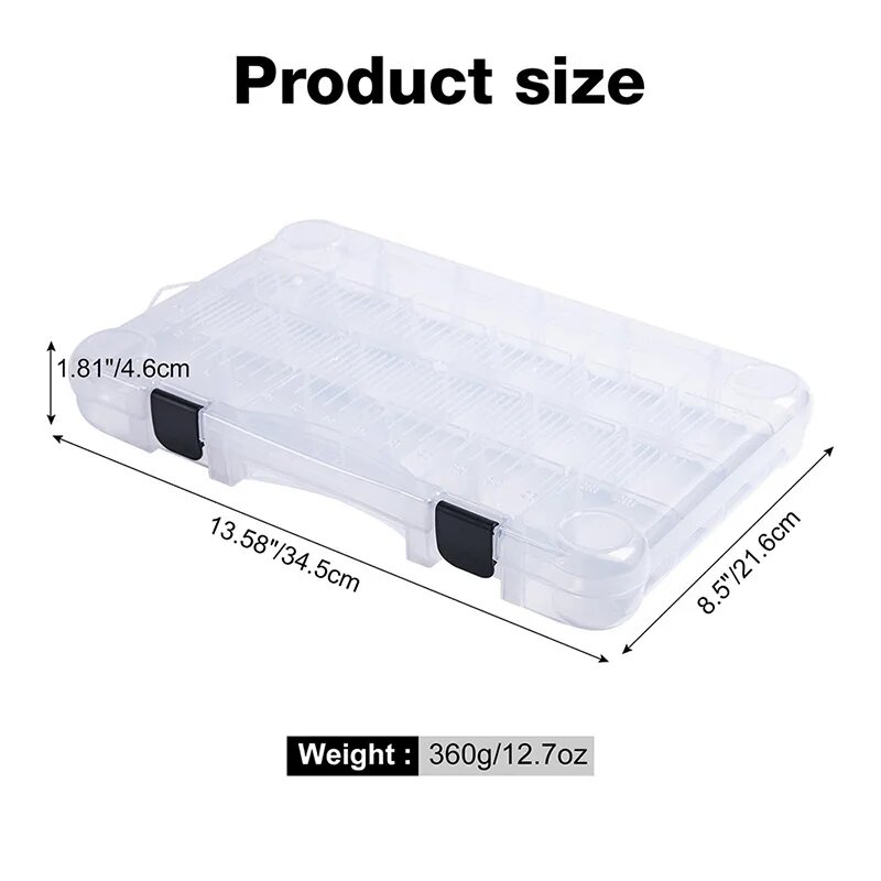 Goture Пластиковая коробка для снастей Белый, 34.5x21.6x4.6cm