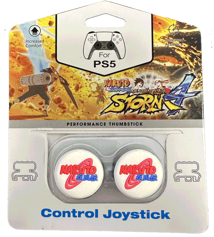Силиконовые накладки + насадки на стики геймпада Sony PlayStation PS4/PS5 [Naruto SUNS 4][White]