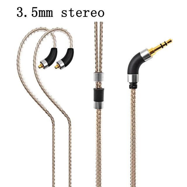 Кабель для наушников okcsc MMCX посеребренный медный 2,5 мм 3.5mm