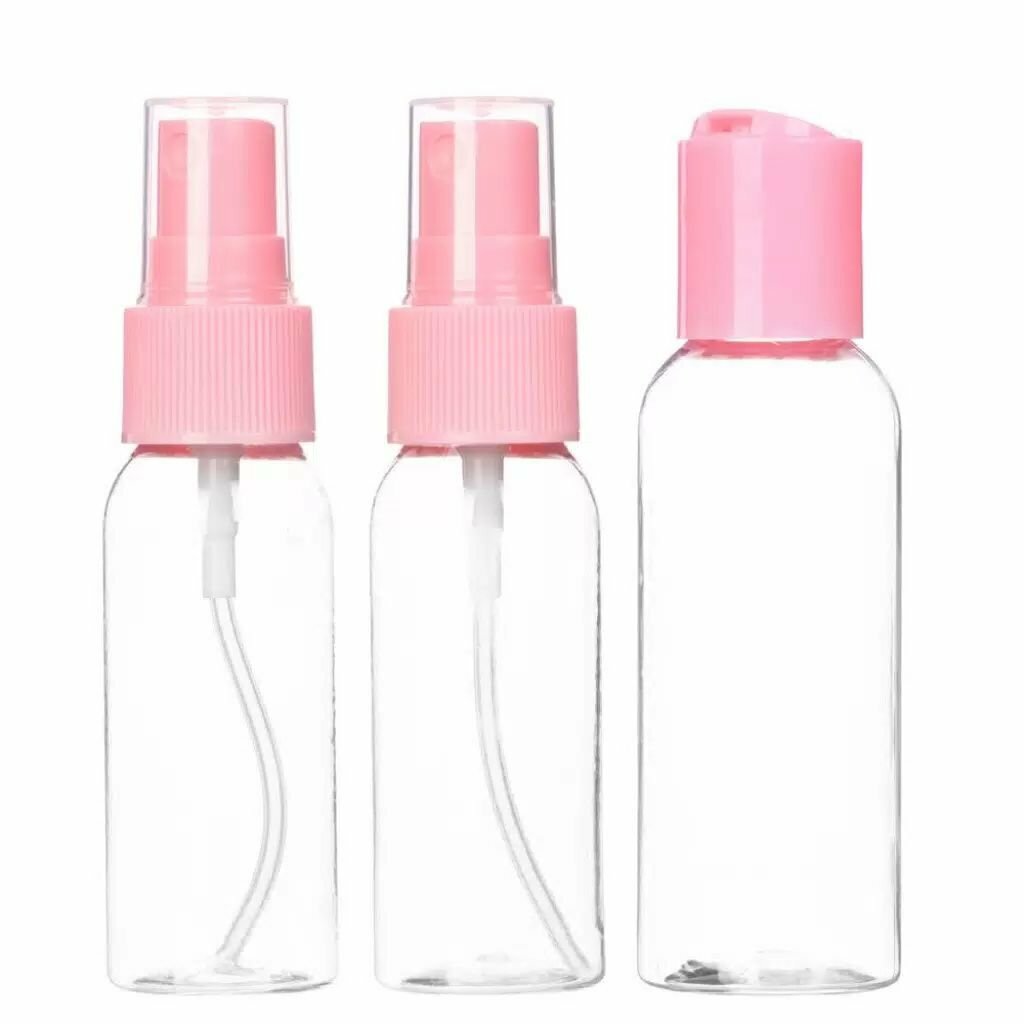 Дорожный набор флаконов ЮниLook для косметики, 3 предмета, пластиковые емкости в самолет и ручную кладь, артикул 357-191