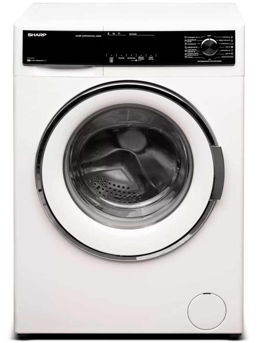 Стиральная машина Sharp ES814RW кл: A+++ фронтальная, макс. загрузка:8кг белый