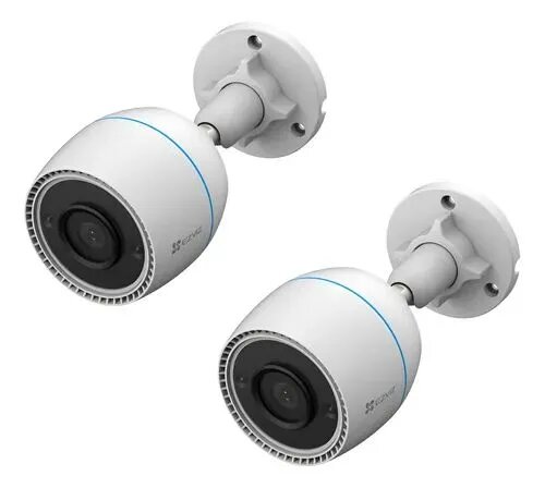IP видеокамера Ezviz CS-H3c Не (Color) 2МП Уличная Wi-Fi камера встроенный микрофон и слот под microsd карту. Комплект 2 штуки