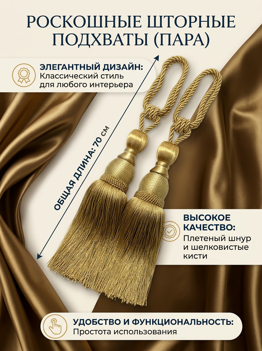 Кисти подхваты для штор 2 шт. Веревка для теннисного галстука, кисточка для хвоста