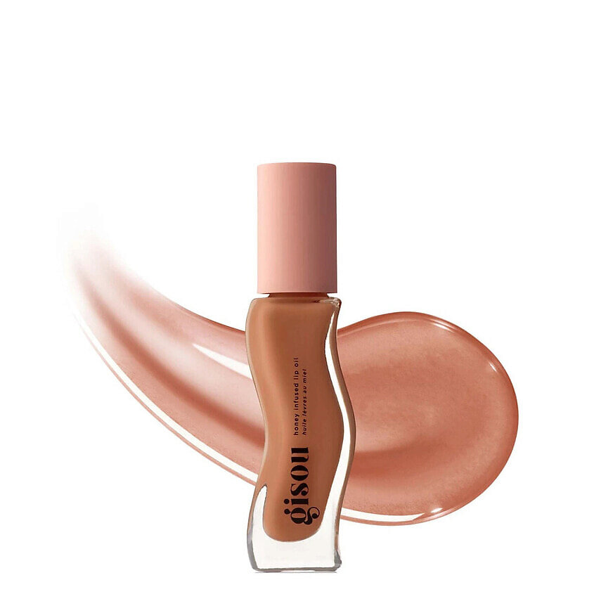 Масло-блеск Gisou Honey Infused Lip Oil - Sticky Toffee, глянцевый, без блесток, 8 мл