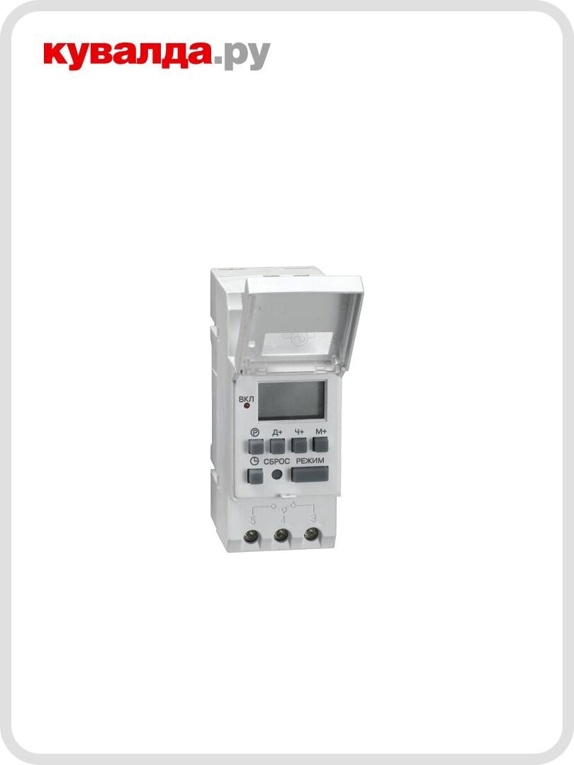 Таймер цифровой IEK ТЭ15 16А 230В на DIN-рейку