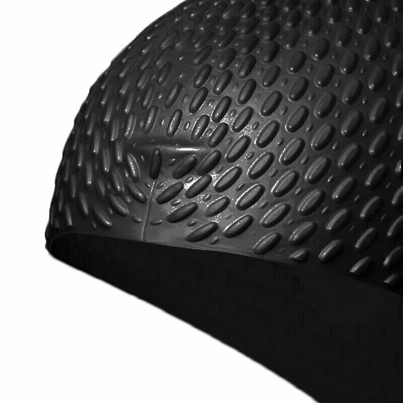 Speedo силиконовая шапочка для плавания с длинными пузырьками и защитой ушей от воды черного цвета Цвет：Черный