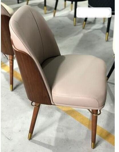 Стул обеденный в стиле MELTING LIGHT Chair By Turri Furniture (абрикос + спинка из дерева, ножки орех)