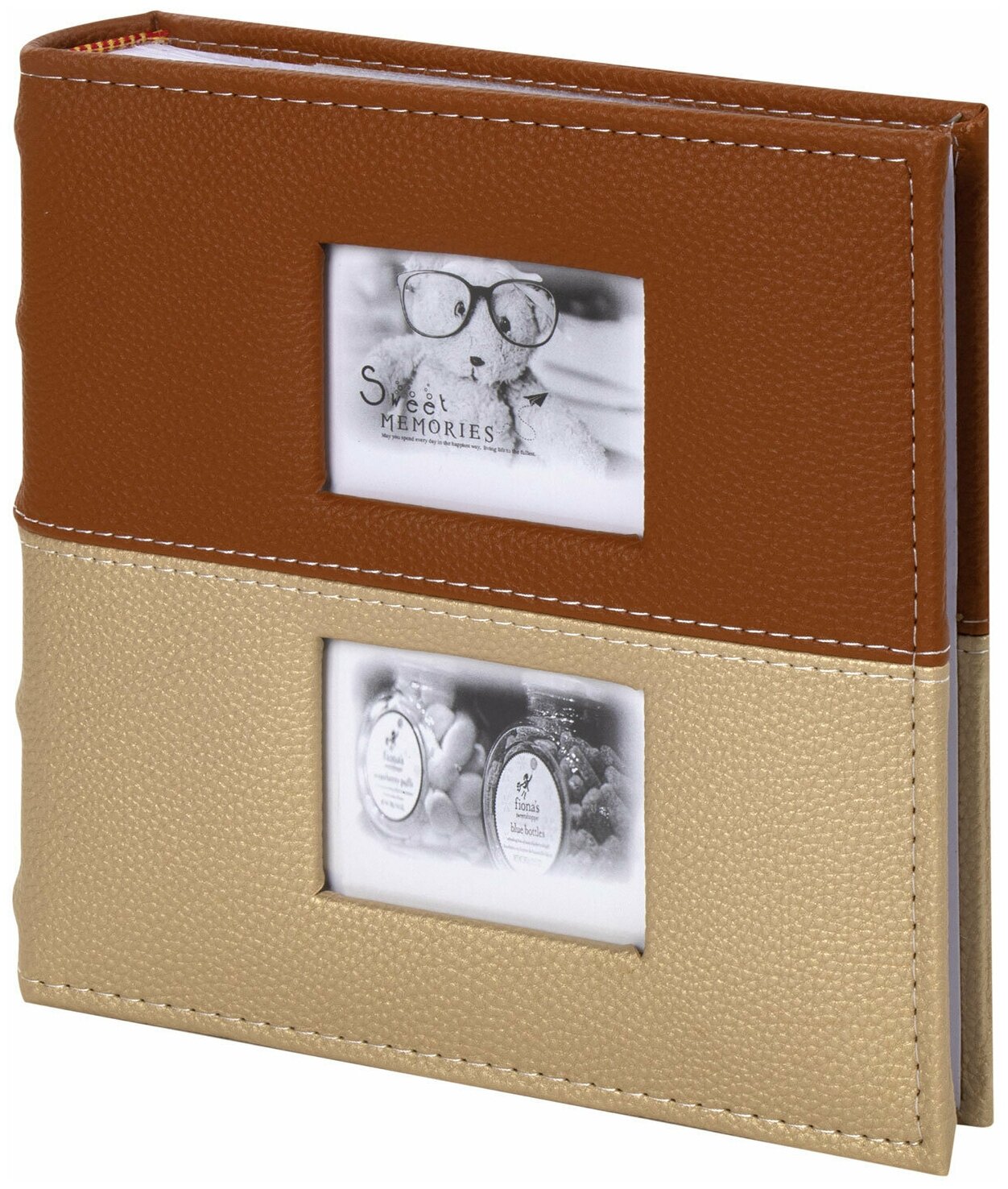 Фотоальбом BRAUBERG "Mirror" на 200 фото 10х15 см, под кожу, бумажные страницы, бокс, 391184