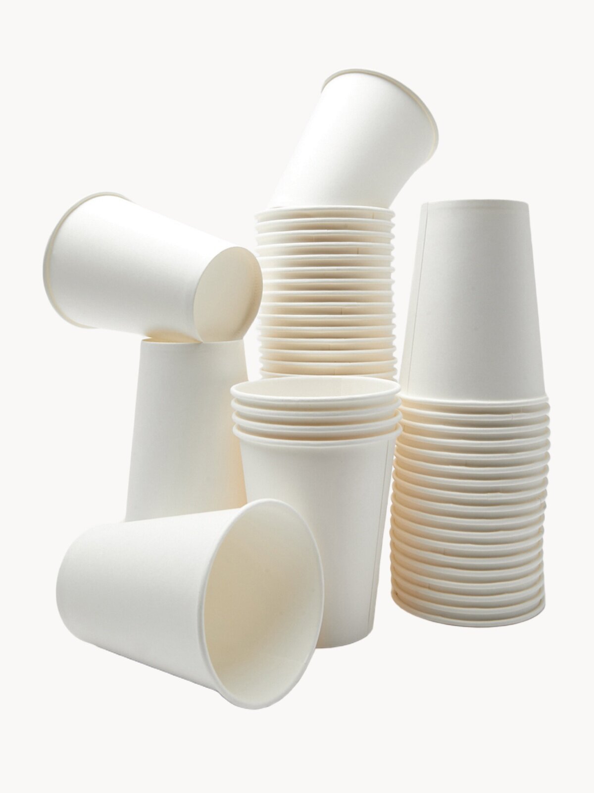 Стакан однослойный бумажный 350 мл "Белый", (50шт), для горячих и холодных напитков.