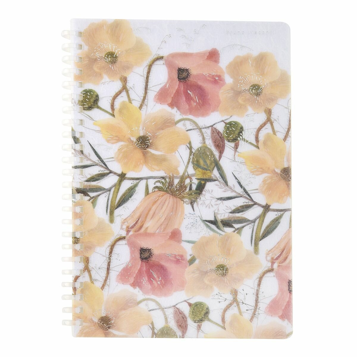 Тетрадь общая BrunoVisconti А5 (155 х 215 мм) "цветочная страсть" 60 л, клетка