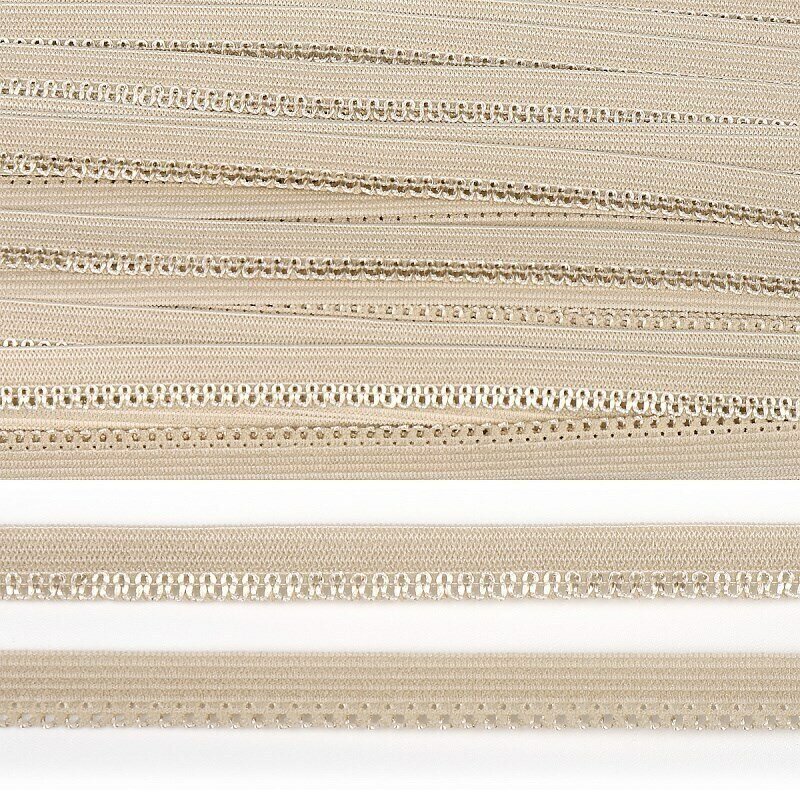 Резинка ажурная бельевая шир.10мм цв.307 бежевый упак.10 м